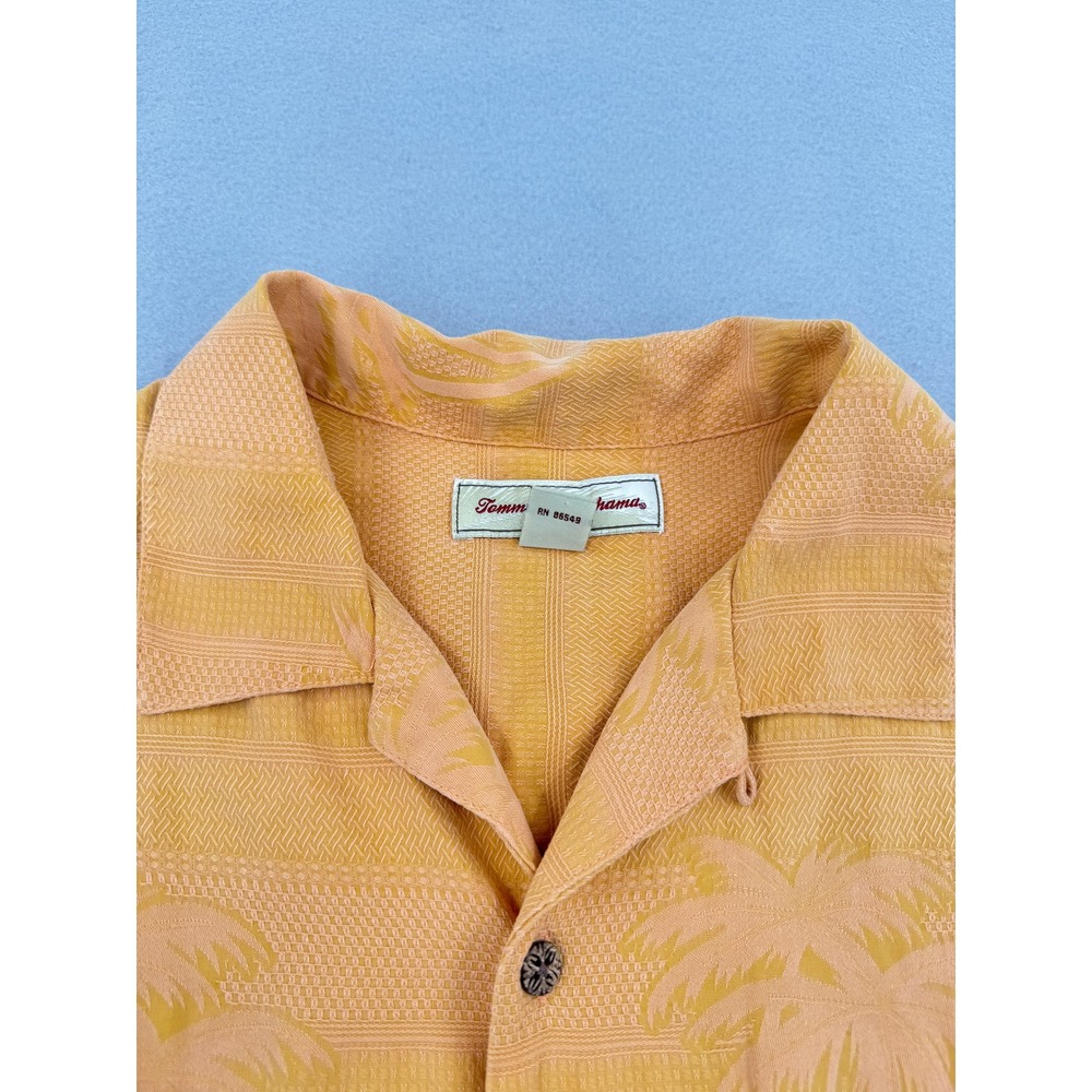 Tommy Bahama | Shirts | Tommy Bahama 0 Silk Mens M Orange Palm Tree ...